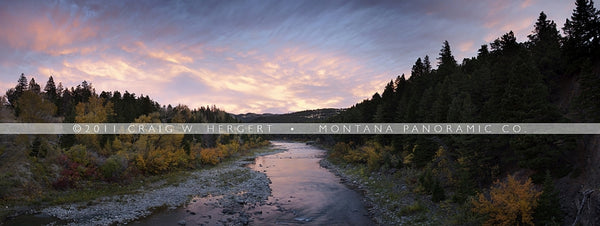 Timelapse during fall on the Sun River - Montana Panoramic Gallery