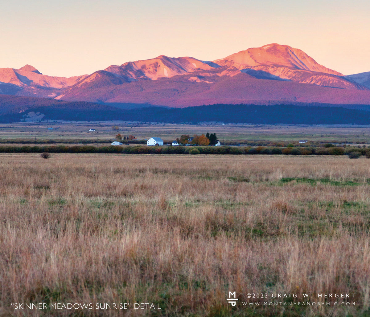 “SKINNER MEADOWS SUNRISE” - Jackson, MT – Montana Panoramic Gallery
